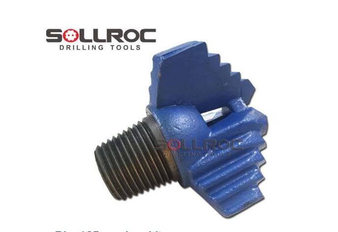 API 2 3/8'' Thread Blue Color 165mm 3 Wings Drag Bits For Water Well ...