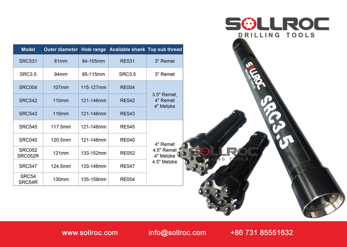 Connection Thread 3" Metzke Reverse Circulation Hammer SRC3.5Y RC ...