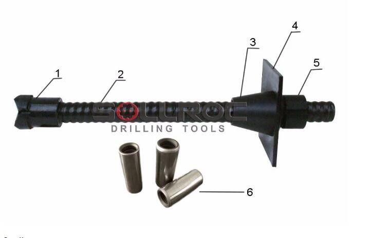 R32N R32L Dth Tools Self Drilling Grouting Anchor Bolt Set For Tunnel ...